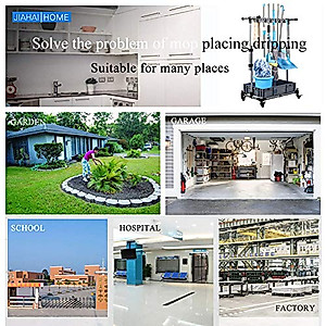 QTJH Broom and Mop Holder Put Wet Mops Movable Floor-Mounted Mop Rack Floor Standing Cleaning Tool Cart Storage for Garden Garage Schools, Hospitals, Factories, Hotels,Property Companies