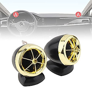 DriSentri Car Speakers, 1200W Car Dome Tweeter, 2pcs Universal 12V Tweeters Mini Horn Music Dome Loudspeaker Audio Speaker for Car Audio System, Car Audio Tweeters