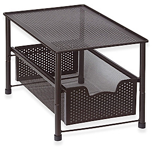 Simple Houseware Stackable 3 Tier Sliding Basket + Single Tier Sliding Basket