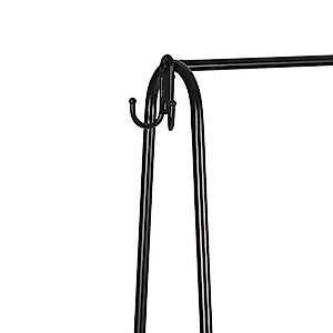 Organize It All Garment Rack with 2 Tier Shelving, Assembled Dimensions: 23. 7” x 14. 09” x 59. 06, Multi-Functional, Great for Storing Shoes, Space Saving, Freestanding,