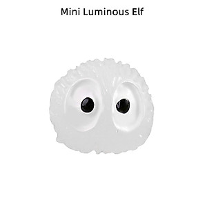 LONCESS Mini Luminous Elf Fairy Garden Accessories, Black Briquettes Figurines for Fairy Garden Decor, Bonsai Craft Decor, Micro Landscape Gnomes Garden, Outdoor Patio Lawn Yard Decoration, 10 PCS