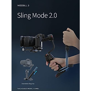 ZHIYUN Weebill 3 Combo, Gimbal Stabilizer for DSLR and Mirrorless Camera, Nikon Sony Panasonic Canon Fujifilm BMPCC 6K, Extendable Sling Grip, Wrist Rest, Fill Light & Mic Integration, PD Fast Charge