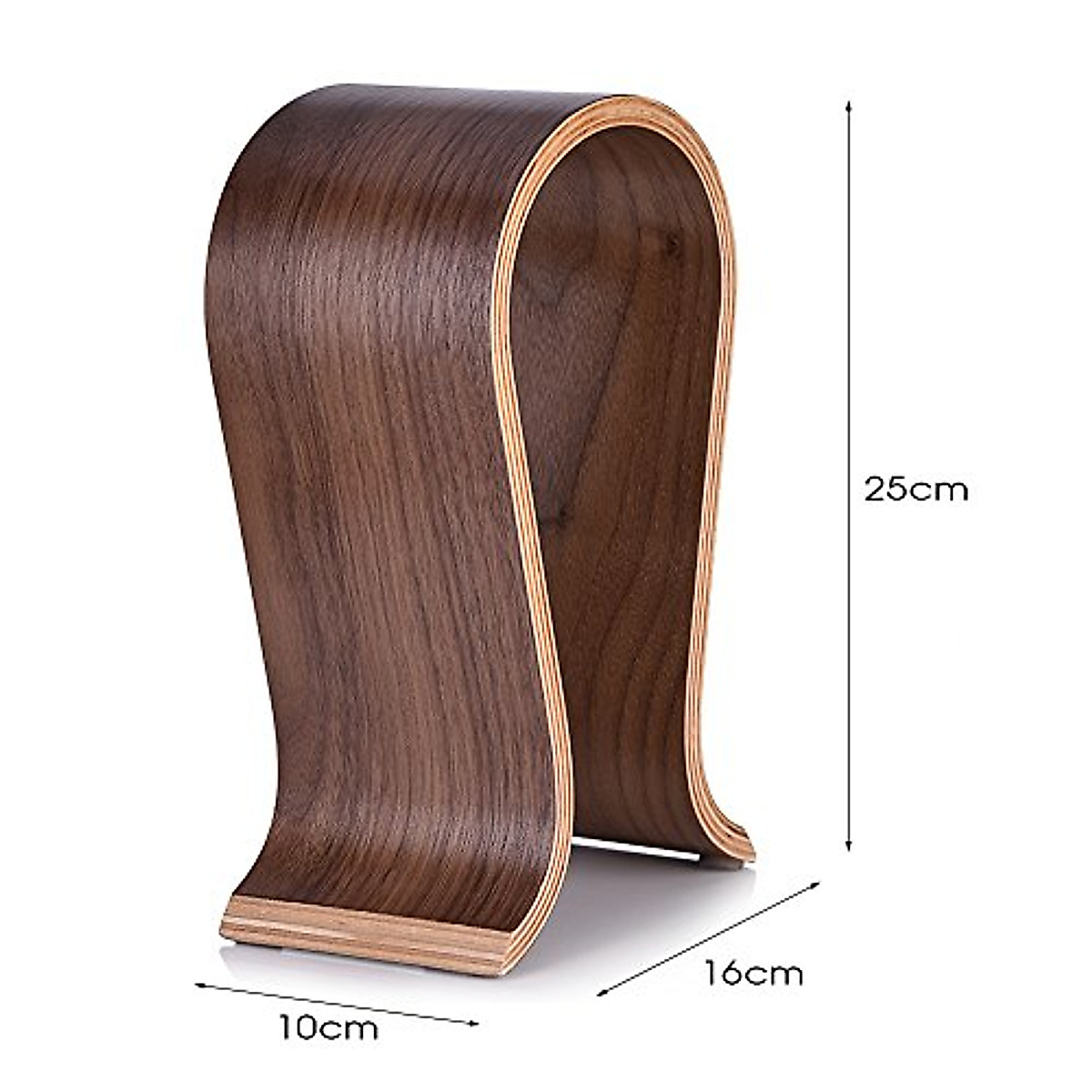 Jacksking Headset Hanger, U Shape Wood Headphones Stand Holder Hanger Wooden Headset Desk Display Shelf Rack, Headphones Stand