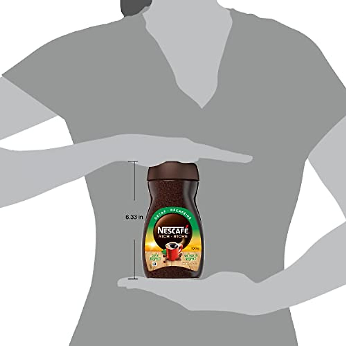 NESCAFÉ RICH Decaffeinated,dark roast Instant Coffee 100g