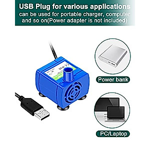 Cat Water Fountain Pump,Pet Fountain Pump Replacement Pump DR-DC160 Motor for 360°Stainless Steel Cat Fountain and Cupcake Ceramic Cat Drinking Fountain(No LED Light)