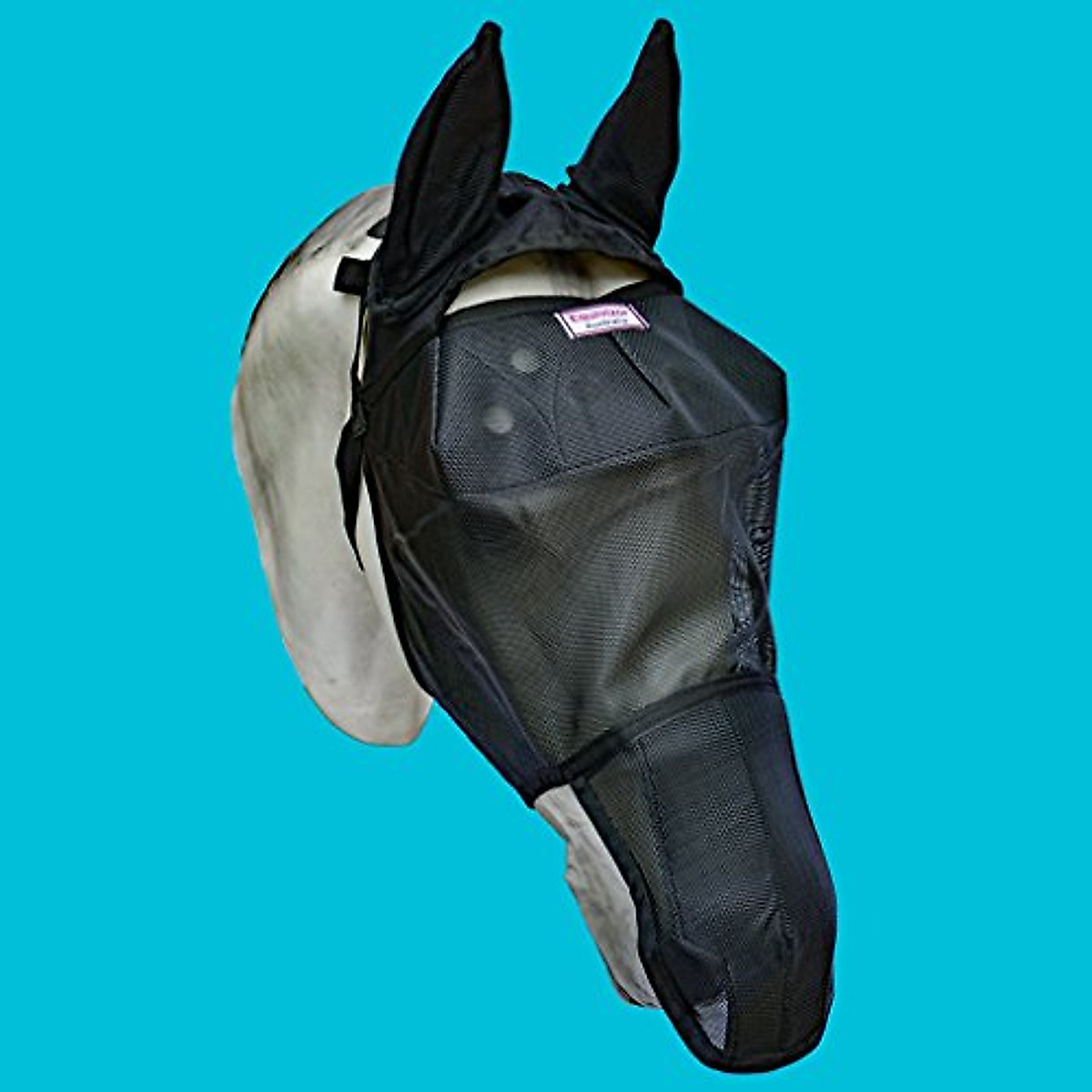 EquiVizor 95% UV Eye Protection (Mini) Horse Fly Mask with Ears/Nose. Helps with Uveitis, Corneal Ulcer, Light Sensitive, Cancer, Designed to Stay ON Your Horse, Off The Ground!