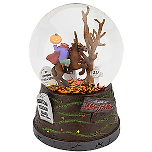 Tree Buddees Sleepy Hollow Fall Themed Headless Horseman Halloween Snow Globe - Large 6.5"