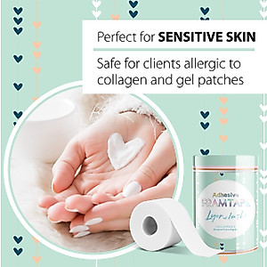 Lyon Lash Foam Tape | Medical Elastic Eyelash Tapes for Eyelash Extensions | Eyelash Extension Supplies Under Eye Pads Lint Free Patches Hypoallergenic Latex Free (1 inch x 4)