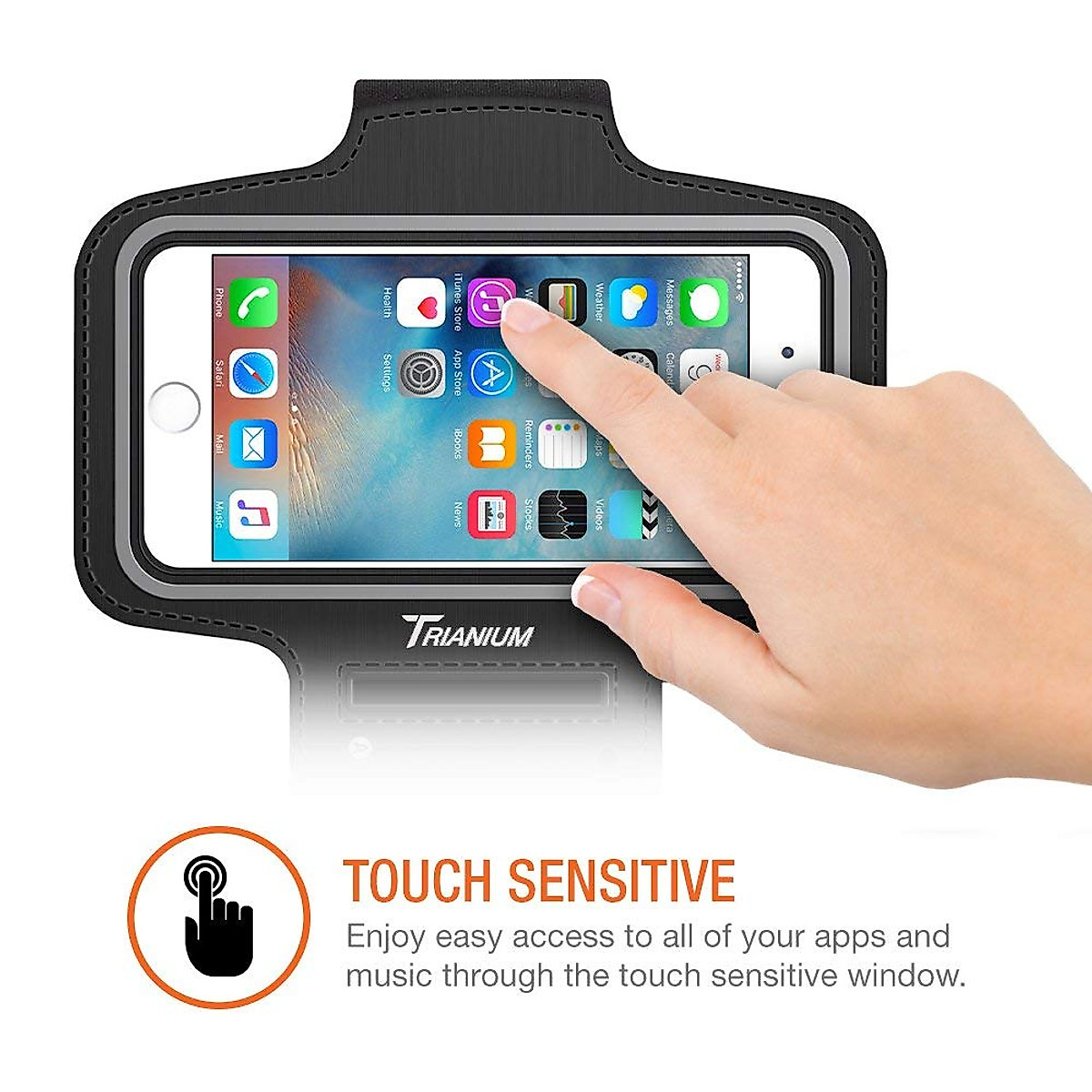 Trianium Armband for Large Phone- iPhone Xs Max XR iPhone X 8 7 6s Plus,LG G7 G6,Galaxy s9 s8, Note 9 8(Fit Otterbox Defender/Lifeproof case)[Water Resistant] ArmTrek Pro Sport Arm Band w/Key Holder