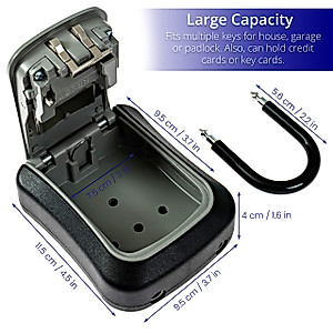 Key Lock Box for Outside - Realtor Lockbox for House Keys Outdoor - Combination Key Hiders to Hide a Key Safe Storage
