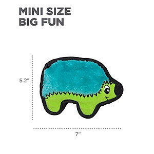 Outward Hound Invincibles Mini Plush Dog Toy 3-Pack, Hedgehog-Penguin-Fox, XS