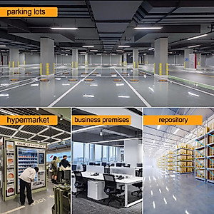 ONLYLUX 8ft LED Shop Light - 90W 12000lm 5000K, 8 Foot Led Shop Light Fixture, V Shape Bulbs for Garage, 8 ft Led Lights, Plug and Play (10 Pack)