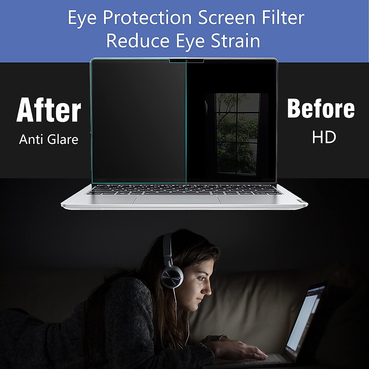 2 Pack Anti Blue Light Screen Protector for LG Gram 17 17Z90S/17Z90Q/17ZB90R/17Z90R & LG UltraPC 17U70P/17U70Q Laptop (17 inch),-Blocking Blue Light-Anti Glare Anti Fingerprint Shield