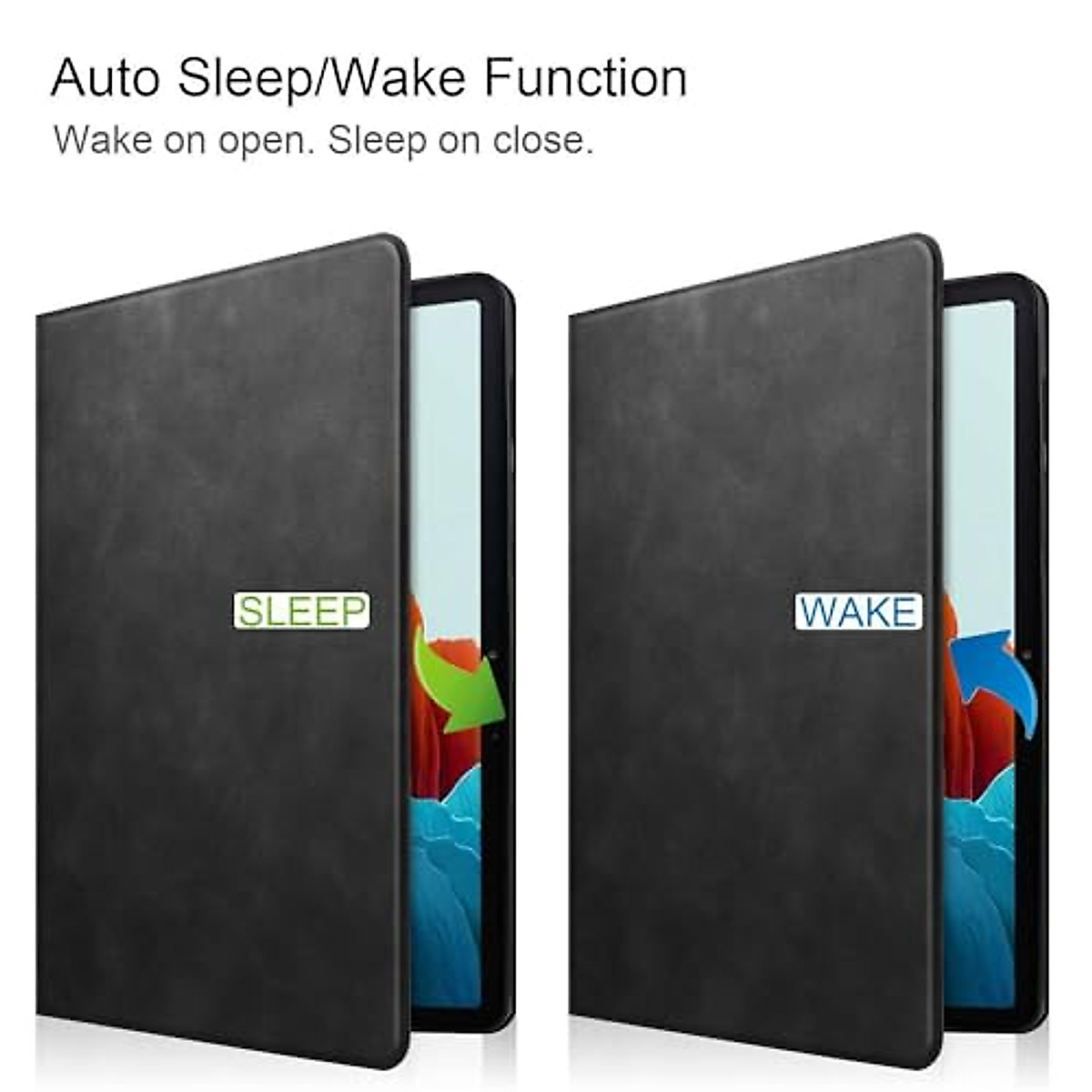 Case for Samsung Galaxy Tab S7 11-Inch 2020 Release Model (SM-T870/875) Smart Slim Tri-Fold Tablet TPU Leather Cover With Auto Wake/Sleep for Samsung Galaxy Tab S7 Cover (Black)