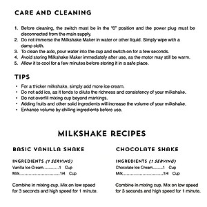 Cold Stone Milkshake Maker with Stainless Steel Mixing Cup 16 ounce, Electric Drink Maker