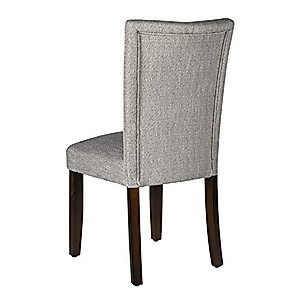 HomePop Parsons Classic Upholstered Accent Dining Chair, Single Pack, Light Grey