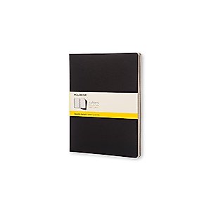 Moleskine QP331 Notebook, Cahier Journal, Horizontal Rule, XXL, Black