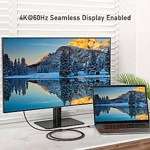 4K DisplayPort to HDMI Cable 15FT,[Aluminum Shell,Nylon Braided]High Speed,UHD(1440P 60Hz,1080P 120Hz) Unidirectional DP to HDMI Cable Cord for Dell,Monitor,Projector,Desktop, AMD,NVIDIA,Lenovo,HP