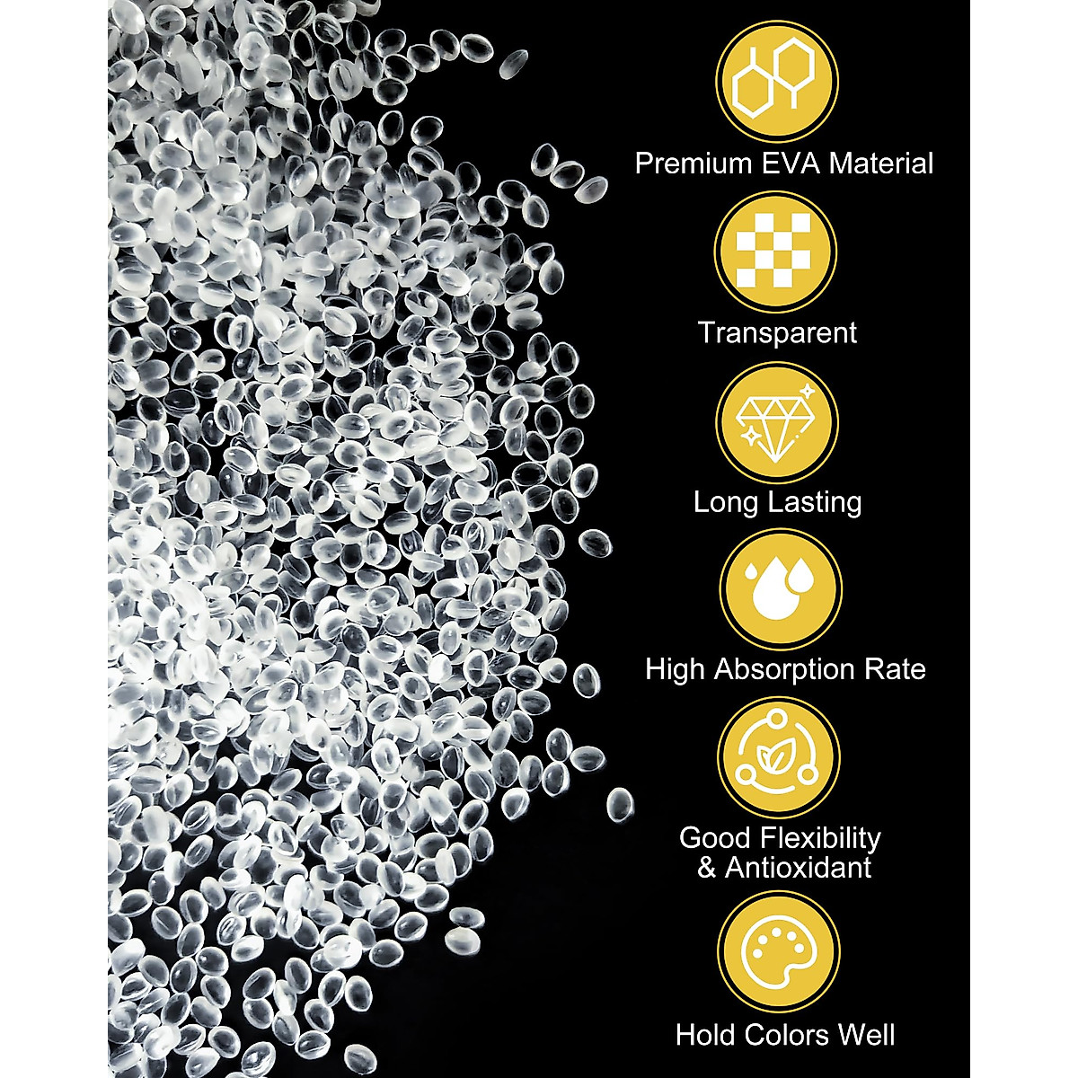 5LB Unscented Aroma Beads for Car Freshies, Clear Gel Crystal No Fragrance, DIY Homemade Natural Eva Beads Bulk