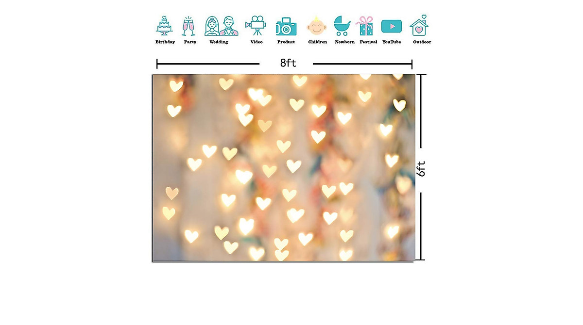 CYLYH Multicolor 8x6ft Backdrop for Every Celebration