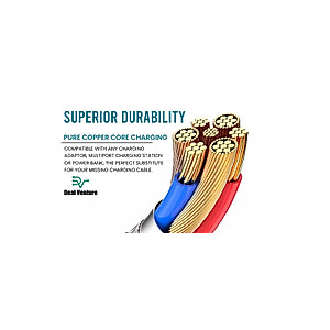 Deal Venture USB Type C Cable 6 Feet – Fast Charging 3A USB-C2.0 to USB-A Cable - 6-Feet, WHITE