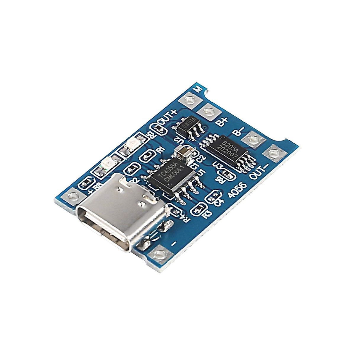 ALAMSCN TP4056 Type-C USB 5V 1A 18650 Lithium Battery Charger Module Li-ion Charging Board TC4056A with Dual Protection Functions(Pack of 12)