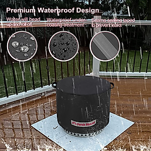 Porch Shield Fade Resistant Solo Stove Yukon Cover - Waterproof Patio Fire Pit Cover Round 32 inch Fits for Small Firepit Solo Stove Yukon