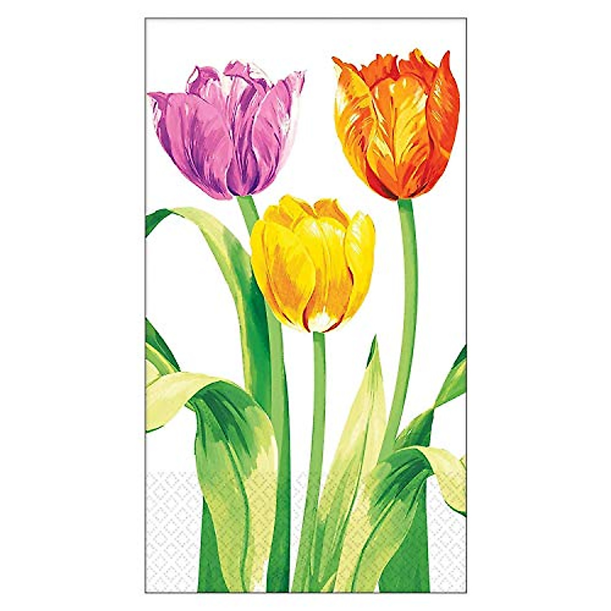 Amscan Bright Tulips Guest Towel, Standard, Multicolor
