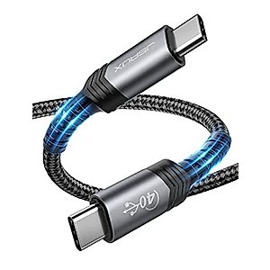 JSAUX USB4 Cable Supports 40Gbps Data Transfer/ 100W Charging/ 8K @30Hz, USB C to USB C Cable Compatible with MacBook Pro, Hub, USB-C Docking Station, and More