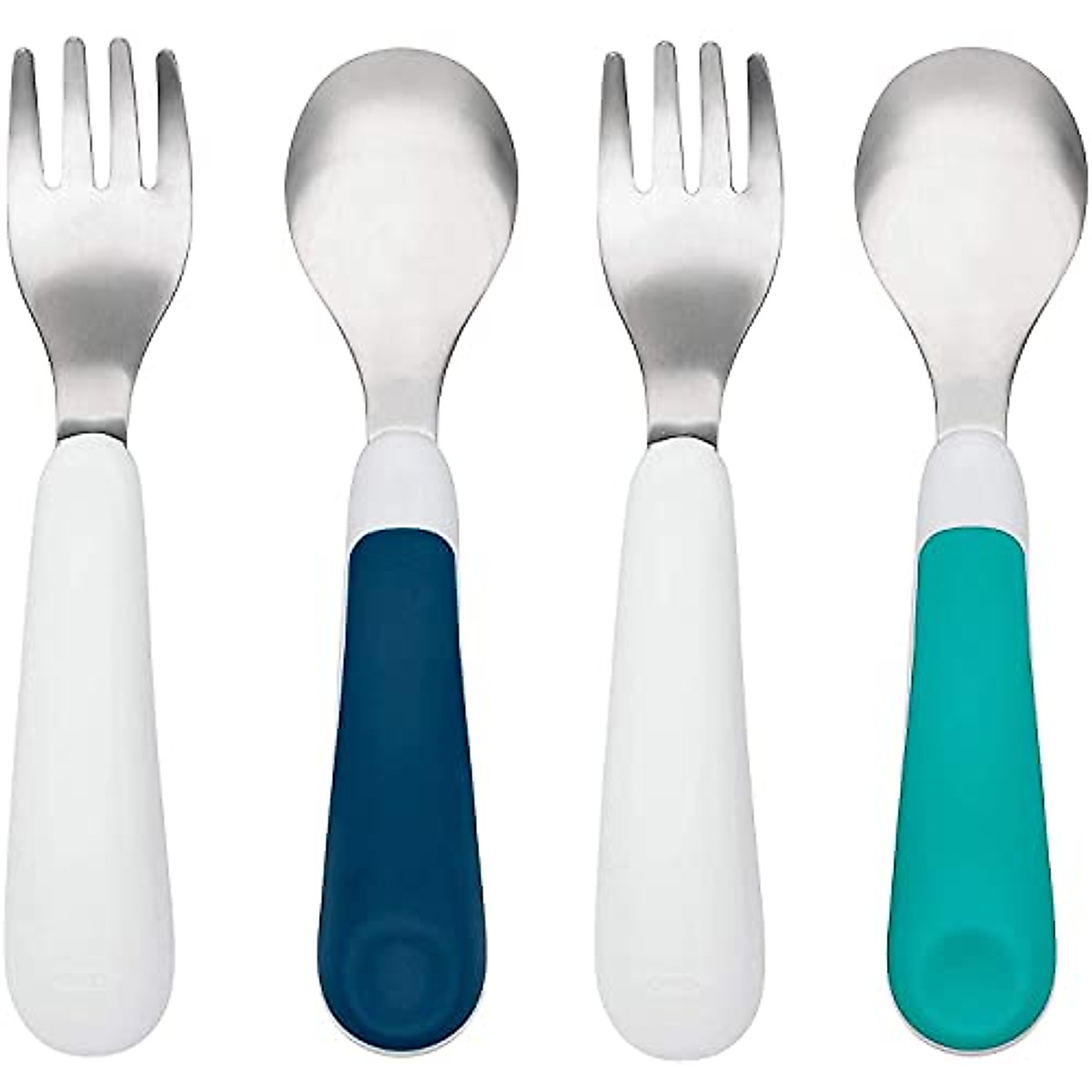 OXO Tot Training Fork and Spoon Set, Teal/Navy (2 Pack) …