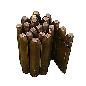 LIXIONG Garden Fence Micro-Landscape Decor Plant Palisades Solid Wood Privacy Screen Animal Barrier Border Restaurants Flower Planting，8 Size (Color : Brown, Size : 120x50cm)