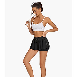 Flowy Shorts for Women Butterfly Summer Girls Shorts Preppy Kiki Kona Athletic Running Shorts Black XXS