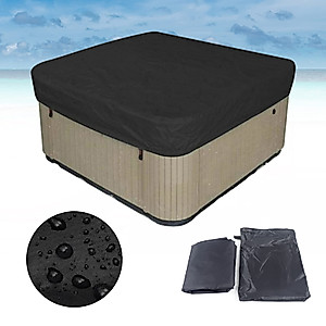 LYNICESHOP Square Hot Tub Cover, Heavy Duty Waterproof Oxford Cloth Hot Tub SPA Cover, Dust-Proof UV Resistant, 78.7 x 78.7 x 11.81 Inch