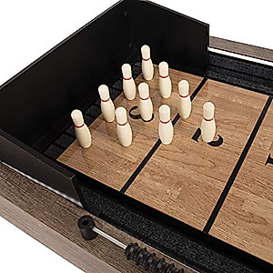 American Legend Kirkwood 9’ LED Light Up Shuffleboard Table with Bowling