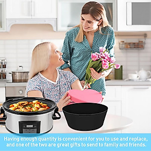 Silicone Slow Cooker Liner fit 6 QT Oval Slow Cooker，Reusable & Leakproof Dishwasher Safe Crock-Pot Liner for 6-7 Quart Crock Pot (2 PCS-Grey [Fit 6 QT])
