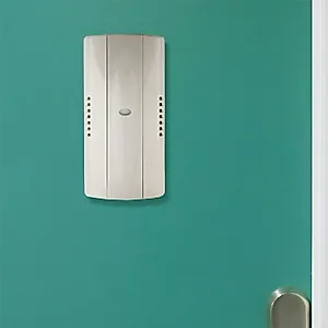 2-Note Mechanical Door Bell Chime and Door Button with Viewer, Silver