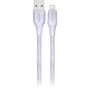 Insignia - 10' Lightning to USB Charge-and-Sync Cable - Purple