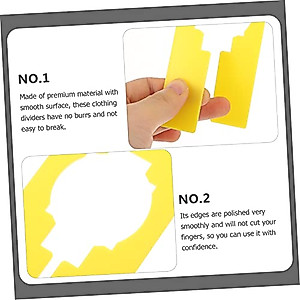 GREENADSCAPE 10pcs Clothes Divider Clothing Rack Size Divider Closet Separators Label Wardrobe Closet Clothes Rack Weekly Clothes Organizer for Hanger Dividers Yellow Plastic