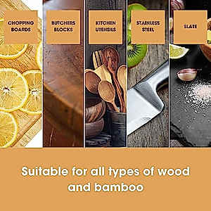 Furniture Clinic Natural Cutting Board Oil | Food Grade | for Wood, Stone, and Slate Butcher Blocks | Easy to Apply, Quick Drying, Tasteless, Odorless and Colorless | Clean, Restore, Protect (17oz/500ml)