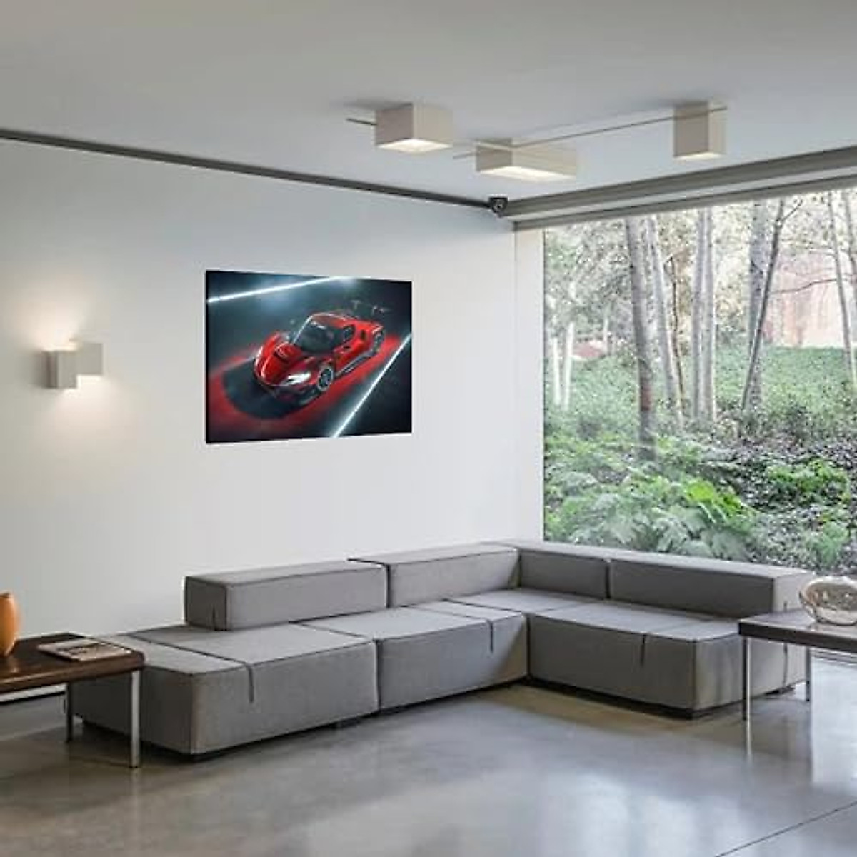 Car Poster Ferrari F40 Supercar Posters Racing Car Canvas Wall Art For Boy's Bedroom SuperCar Wall Decor Frame-style 18x12inch(45x30cm)
