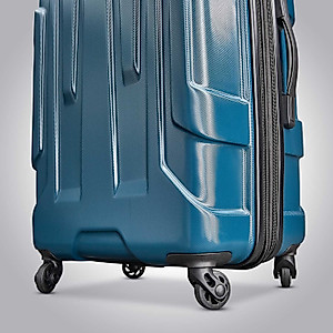 Samsonite Centric Hardside Expandable Luggage with Spinner Wheels, Teal, Checked-Medium 24-Inch