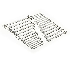 GEARWRENCH 28 Pc. 6 Pt. Combination Wrench Set, SAE/Metric - 81923, Chrome