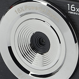 Digital Camera 4K Ultra HD Mini Camera,2.8 Inch 16X Digital Zoom Portable Compact Camera,Pocket Vlogging Camera for Teens Beginners (Black)