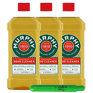 Number 1 In Service Wood Floor Oil Soap Cleaner, 16 Ounce Bulk Original Concentrate Liquid Multi Purpose Wooden Oils Polish Cleaning Solution, with Gift Boutique Lint Stick, 3 Pack