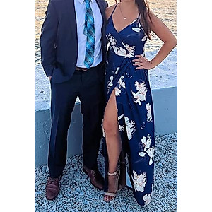 II ININ Women's 2024 Summer Beach Sundresses V Neck Spaghetti Strap Hawaiian Vacation Long Maxi Dress