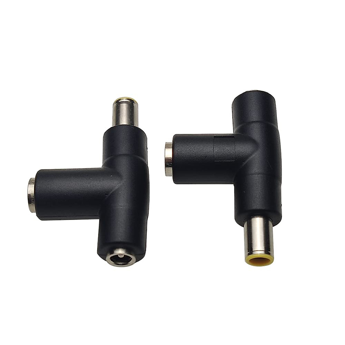 JINKAIMING DC 8mm Power Adapter 90 Degree Angle Y Splitter Converter DC 7909 Female to Male to DC 5521 Female Branch Connector for Solar Panel Generator Portable Power Station 2PCS