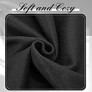 60 Pcs 50" x 60" Fleece Blanket Bulk Polar Black Throw Blankets Solid Polyester Microfiber Blankets Soft Cozy Blanket for Wedding Favors Pet Homeless Home Bed Sofa Office Travel Camping Outdoor