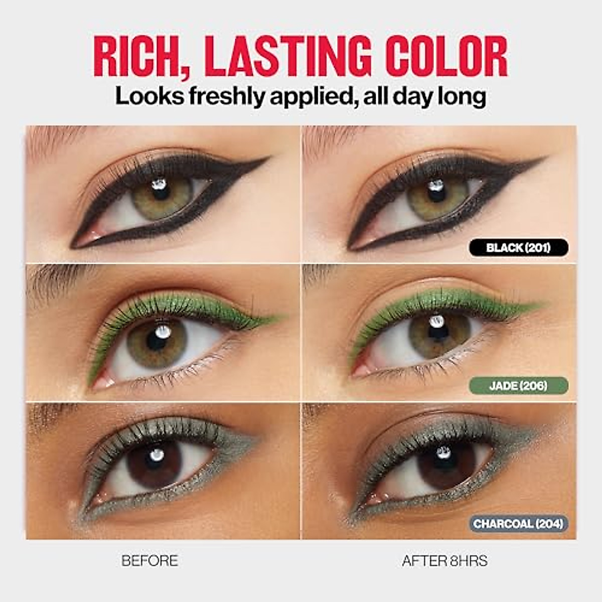 Revlon ColorStay Pencil Eyeliner with Built-in Sharpener, Waterproof, Smudgeproof, Longwearing Eye Makeup with Ultra-Fine Tip, Black Brown, 0.01 oz