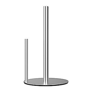 Paper Towel Holder Silver Kitchen Roll Holder, Premium Stainless Steel Paper Towel Holder for Kitchen Roll Organize, One-Handed Operation Countertop Roll Dispenser with Weighted Base