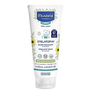 Mustela Stelatopia Eczema-Prone Skin Emollient Baby Balm - Rich Daily Balm with Natural Avocado & Sunflower Oil - Fragrance-Free - 6.76 fl. oz